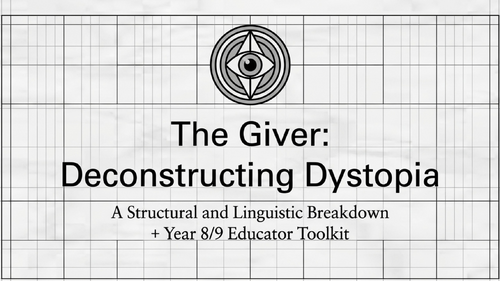 The Giver Teaching Unit | Year 8–9 | Complete Scheme of Work | Lois ...