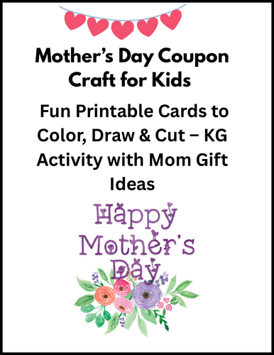 Mother’s Day Kids Crafts & Coloring Pack | Teaching Resources