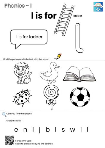 Phonics – Letter l | Find, Match & Identify the l Sound | Teaching ...