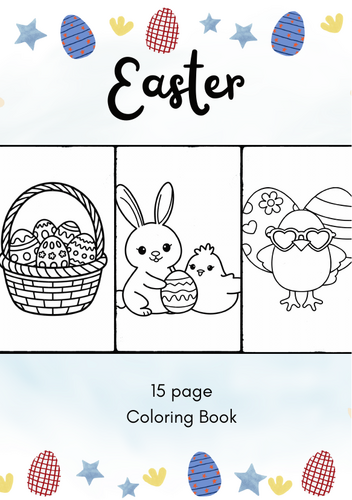 Easter Colouring Book for Kids – 15 Fun & Festive Pages (Ages 3–7 ...