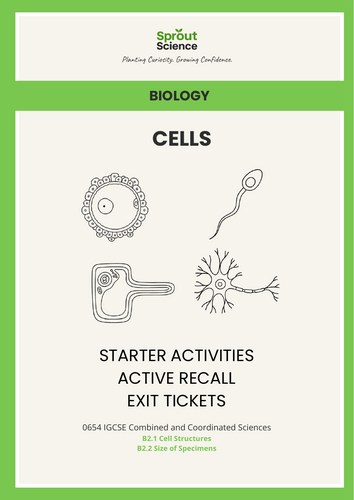 B2 Cells | Starter Activities & Exit Tickets | IGCSE Biology | Teaching ...