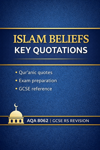 GCSE Religious Studies Islam Beliefs Key Quotations | AQA 8062 Revision ...