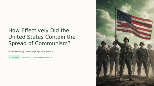 Cambridge iGCSE History - 5. How effectively did the United States ...