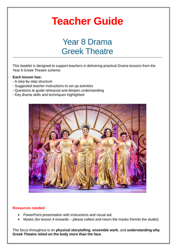 Greek Theatre Drama Scheme KS3 | Teaching Resources