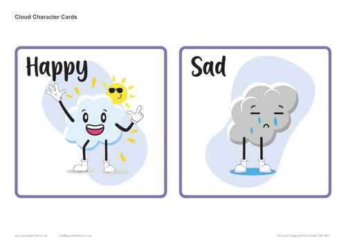 A Confident ME Feelings Cards - Cloud Characters and Stories | Teaching ...