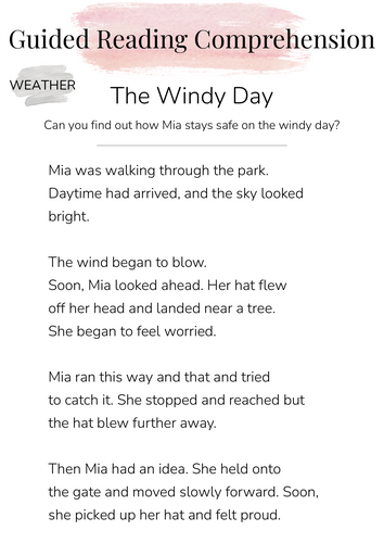 FREE KS1 Guided Reading Comprehension Pack – Weather (5 Texts ...