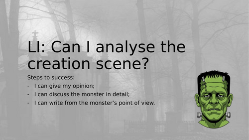 Complete Year 7 Unit: Philip Pullman's adaptation of Mary Shelley's ...