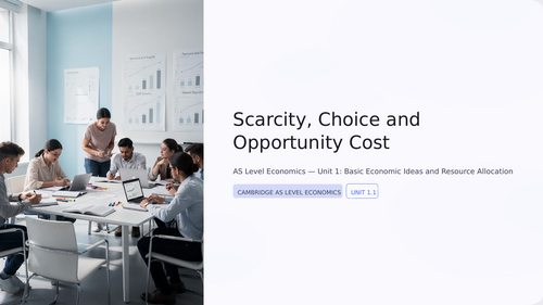 Cambridge AS Level Economics - 1.1 Scarcity, choice and opportunity ...