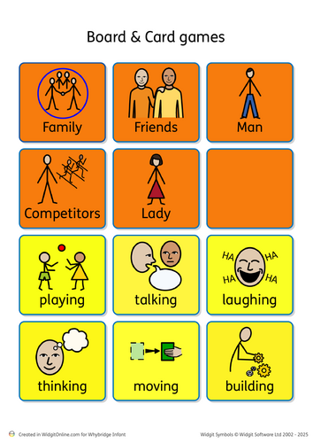 Board and Card Games Colourful Semantics | Teaching Resources