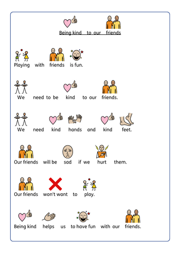 Kind hands Social Story SEN | Teaching Resources