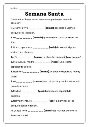 Easter Activities in Spanish | La Semana Santa Worksheets And Reading ...