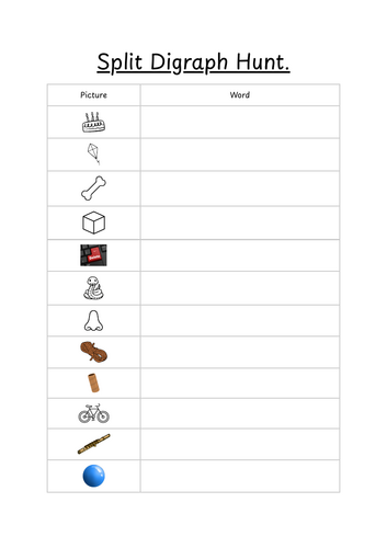 Split Digraph Hunt | Teaching Resources