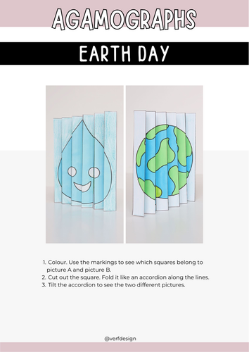 Magical Earth Day Agamographs - Printable Craft for Kids | Teaching ...