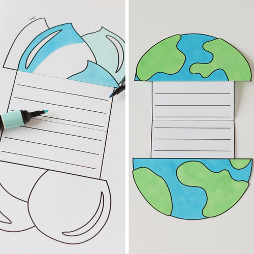 Earth Day Writing Templates - Foldable Craft for Kids | Teaching Resources