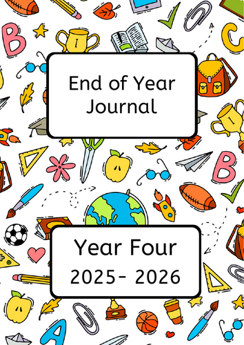 End of Year Journal PDF customisable | Teaching Resources