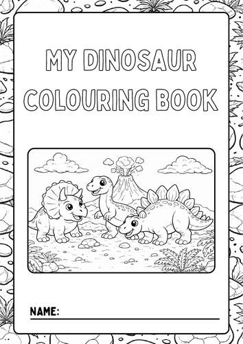 Dinosaur Colouring Book | 18 Pages | EYFS KS1 | Printable Activity Pack ...