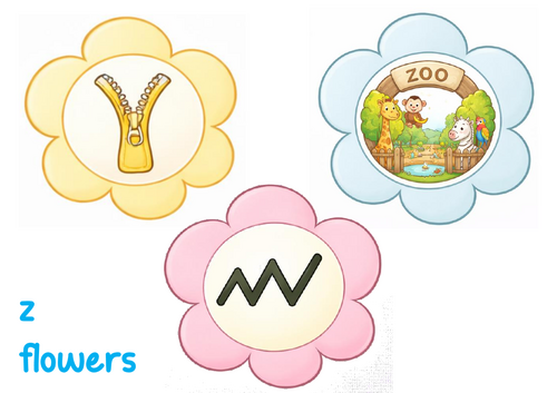 Spring Flower Sound Match z w ng v oo | Teaching Resources