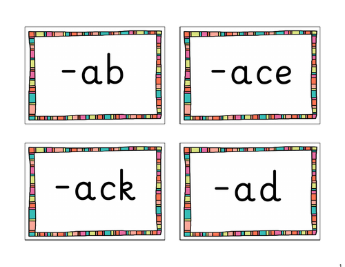 Onset and Rime Cards | Teaching Resources