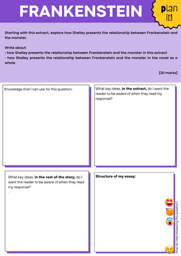 AQA Frankenstein Exam Revision Booklet | Teaching Resources