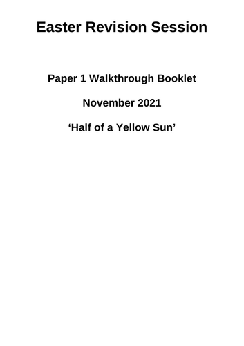 AQA Paper 1 November 2021 Full Walkthrough | Teaching Resources