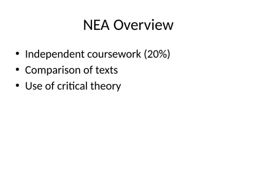 AQA A-Level English Literature B NEA: Complete Coursework Scheme of ...