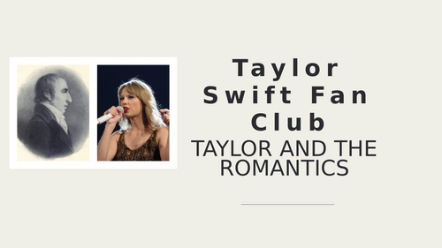 KS2–KS3 English: Taylor Swift & The Romantics (Poetry Analysis ...