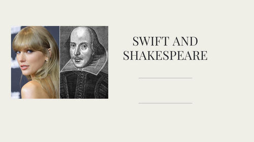 KS2–KS3 English: Taylor Swift & Shakespeare (Analysis & Creative ...