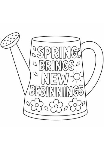 Spring Watering Can Craft | 14 Templates | Color, Cut & Create Activity ...