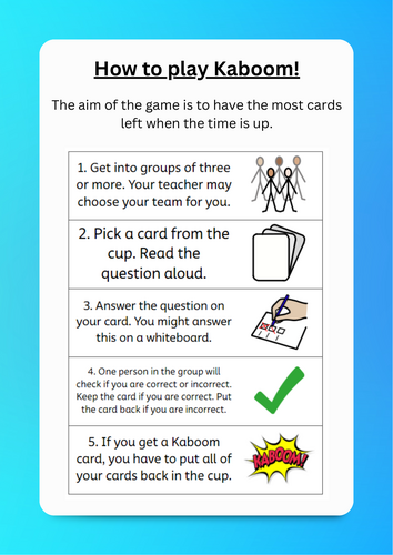 Kaboom SPAG game Year 6 - SATS revision | Teaching Resources
