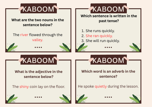 Kaboom SPAG game Year 6 - SATS revision | Teaching Resources