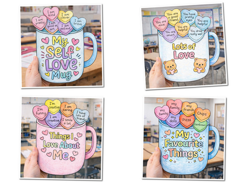 Love Mug Craft | Self Love and Valentine Craft Activity | Growth ...
