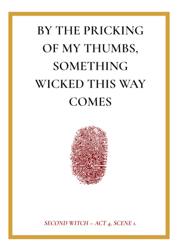 Macbeth Classroom Display Pack - Shakespeare Quotes, Themes and ...