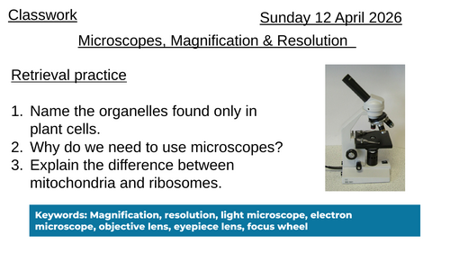 KS4 Microscopy & Magnification lesson (AQA GCSE Trilogy & Separate ...