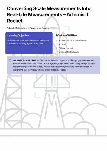Scale Drawings Worksheet KS2/KS3 | Real-Life Measurements Activity ...