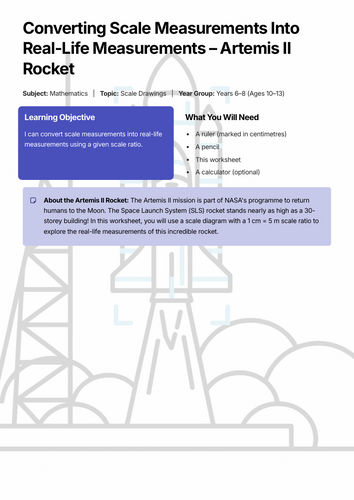 Scale Drawings Worksheet KS2/KS3 | Real-Life Measurements Activity ...