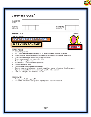 IGCSE Maths 0580 Paper 4 (Extended) May/June 2026 PREDICTION | Teaching ...