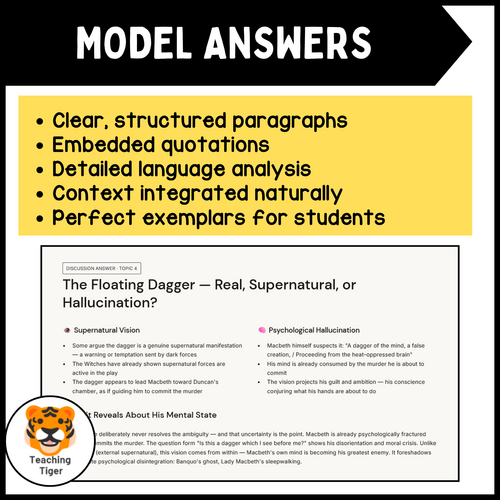 GCSE Macbeth Supernatural Revision Guide | Model Answers, AO1 AO2 AO3 ...