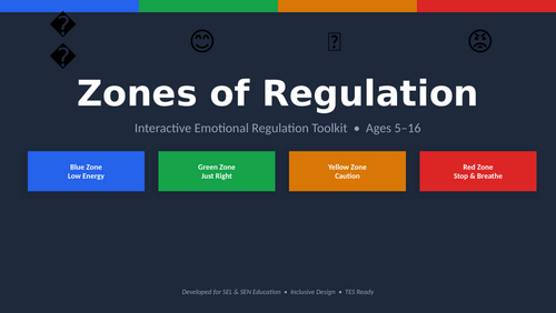 Zones of Regulation Complete Toolkit | SEL & SEN | Ages 5–16 | PPTX ...