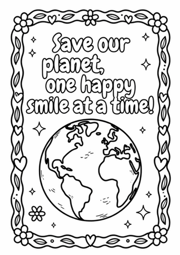 Earth Day Coloring Pages for Kids | Save Our Planet Quotes | NO PREP ...