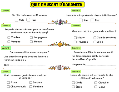 Défis cérébraux d’Halloween | Teaching Resources