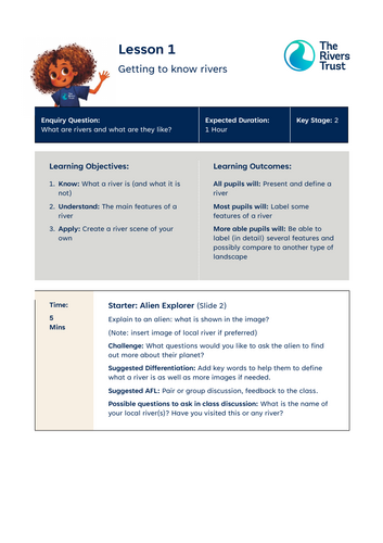 Getting to know Rivers. KS2 Lesson Plan, Slides & PDF from The Rivers ...