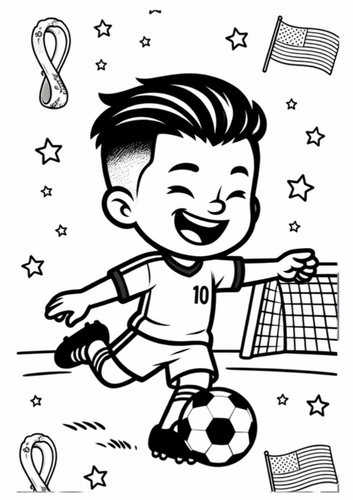 FIFA World Cup 2026 Soccer Coloring Pages for Kids | Epic Hairstyles NO ...