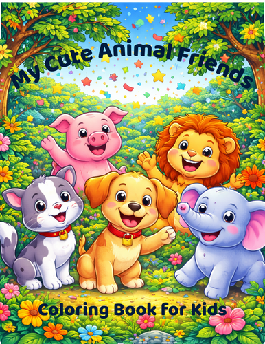 My Cute Animal Friends Coloring Book for Kids | Teaching Resources