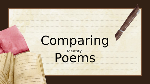 WJEC New Spec: Unit 1. Comparing Poems | Teaching Resources