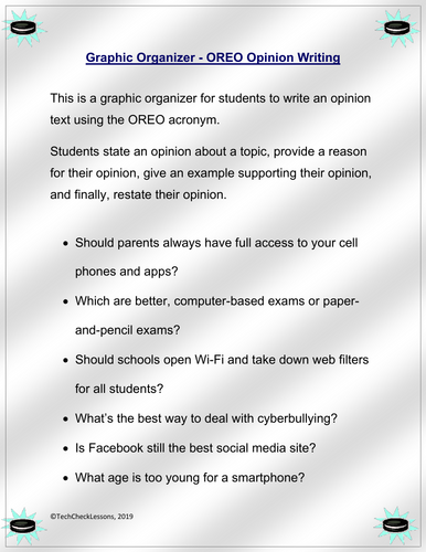 Business and Career Skills - OREO Writing Strategy for Technology ...