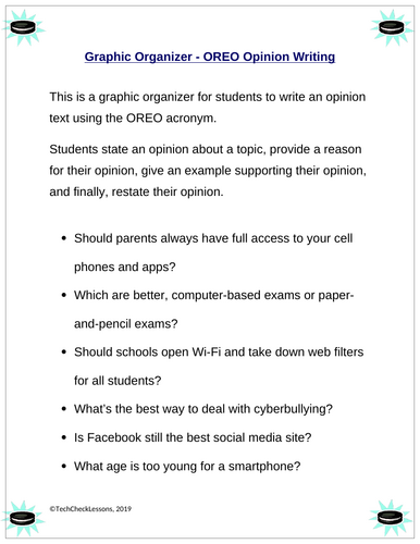 Business and Career Skills - OREO Writing Strategy for Technology ...