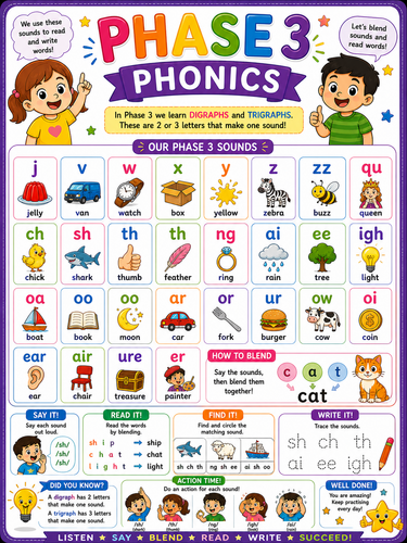 Complete Phonics Classroom Bundle - Phase 1–3, CVC Words, Tricky Words ...