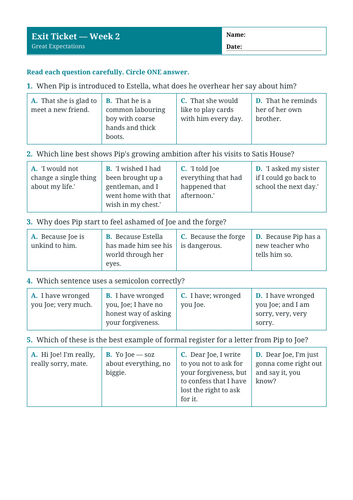 Great Expectations | Year 6 English Unit | 15 Complete Lessons ...