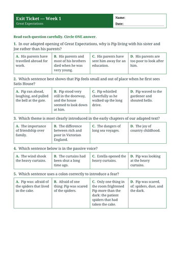 Great Expectations | Year 6 English Unit | 15 Complete Lessons ...