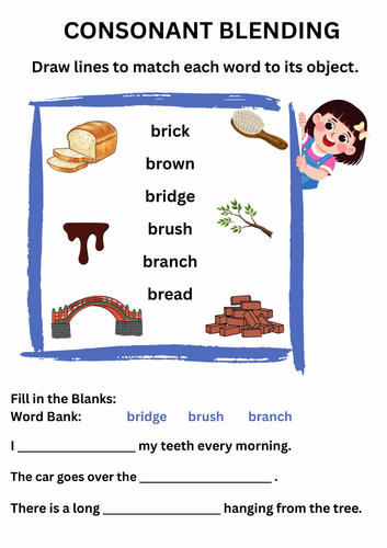 Consonant Blends Worksheets and Flashcards | Phonics Activities for KS1 ...